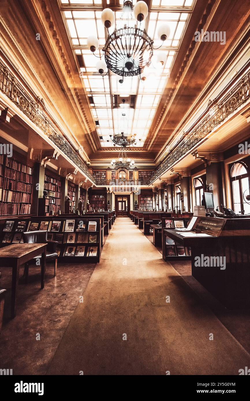 The old library of the British Museum, London. Copyright ...