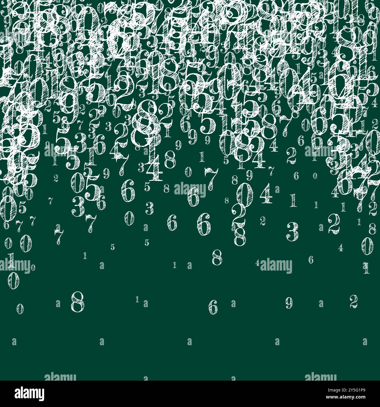 Flying digits and numbers. School math notebook cover. Back to school ...