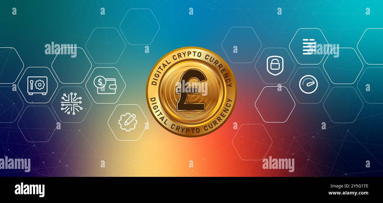 Cryptocurrency pounds Stock Vector Images - Alamy