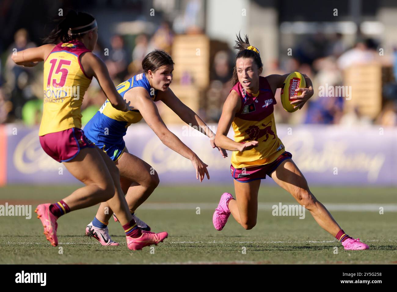 Perth, Australia. 22nd Sep, 2024. Nat Grider of the Lions under ...