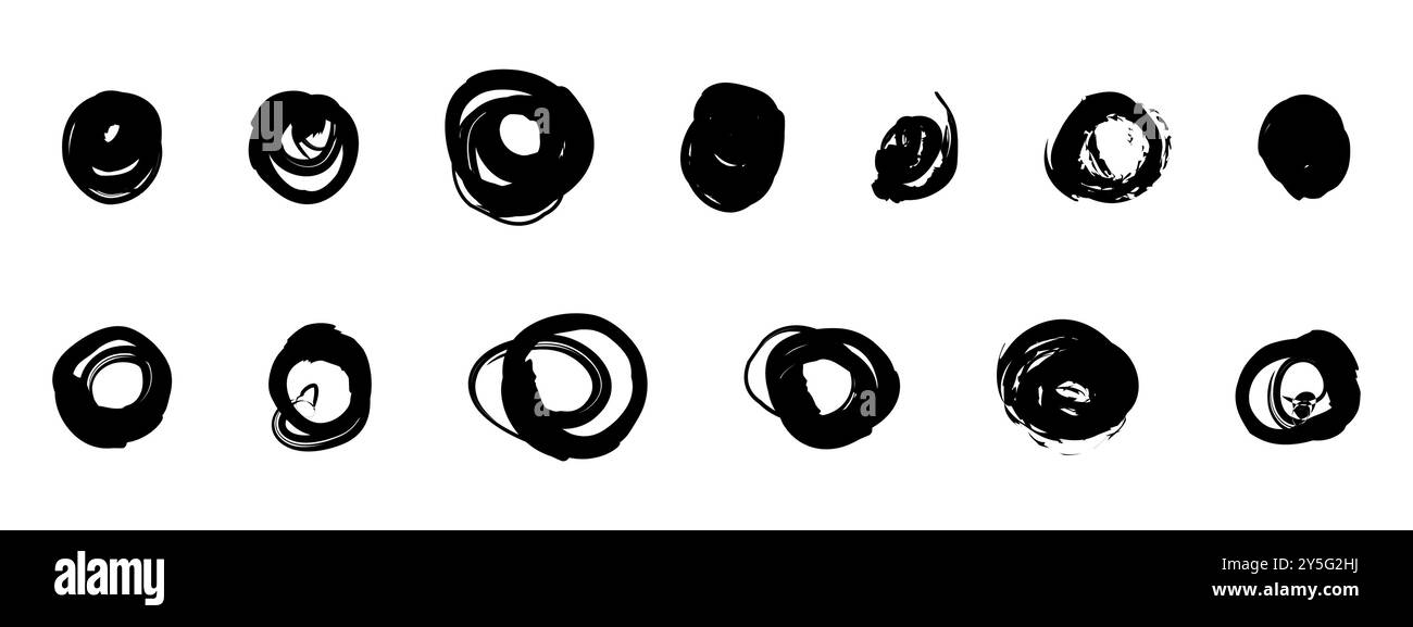 Spiral abstract circle, swirl brush stroke hypnosis psychedelic shape ...
