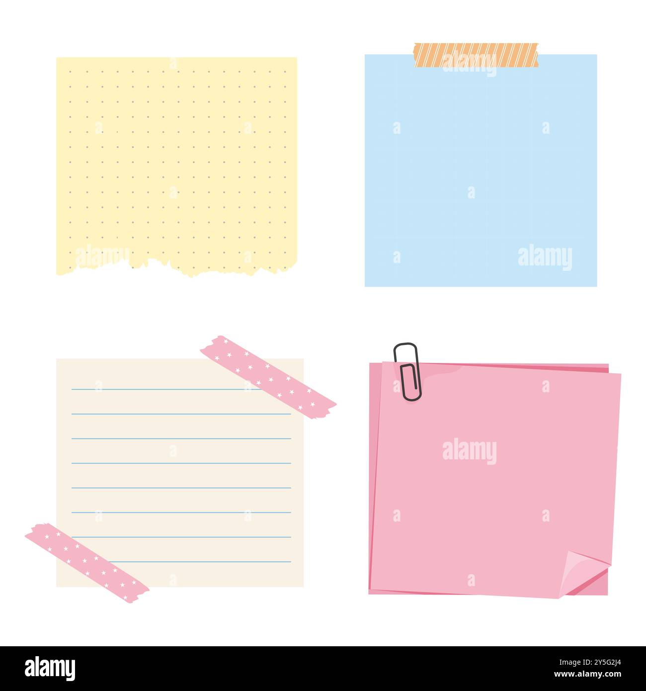 Diary isolated post it notes Stock Vector Images - Alamy