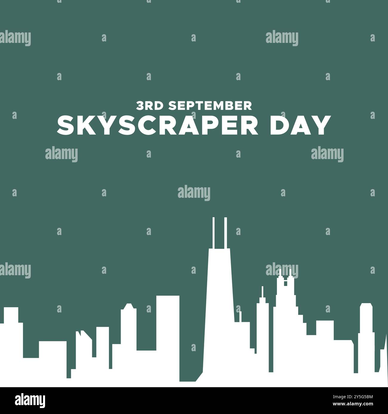 Skyscraper Day , 3rd September, greeting card, editable template, stock ...
