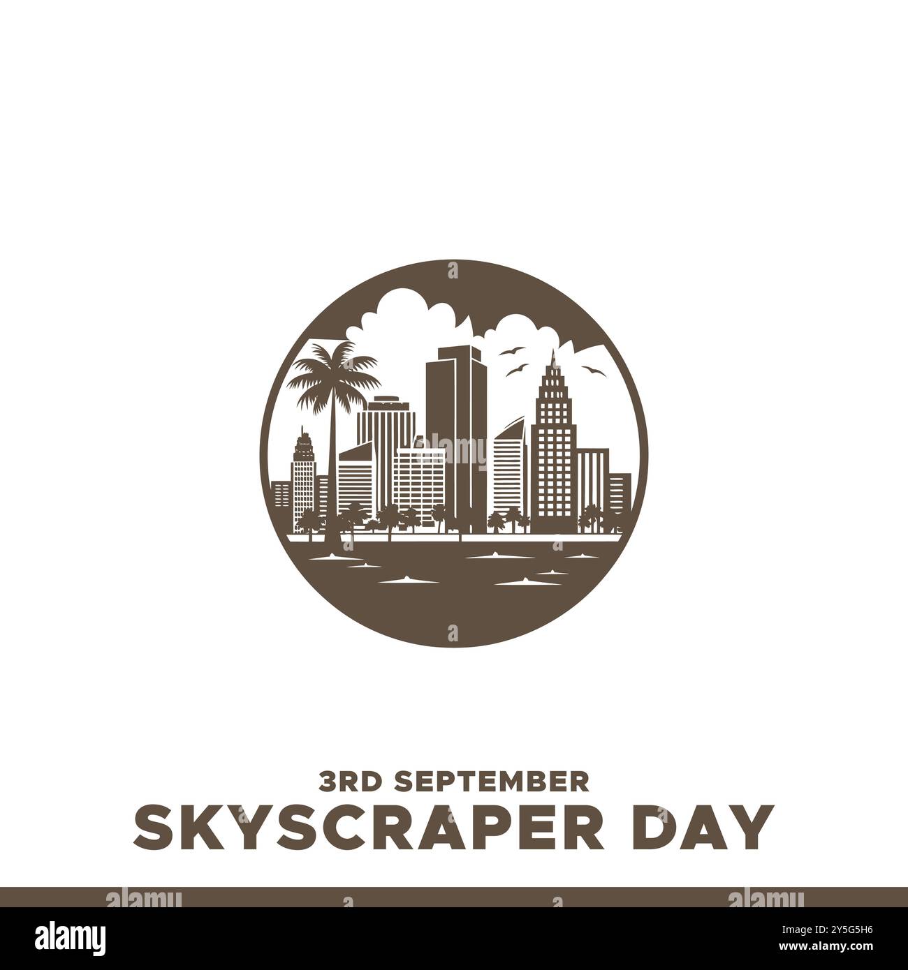 Skyscraper Day , 3rd September, greeting card, editable template, stock ...