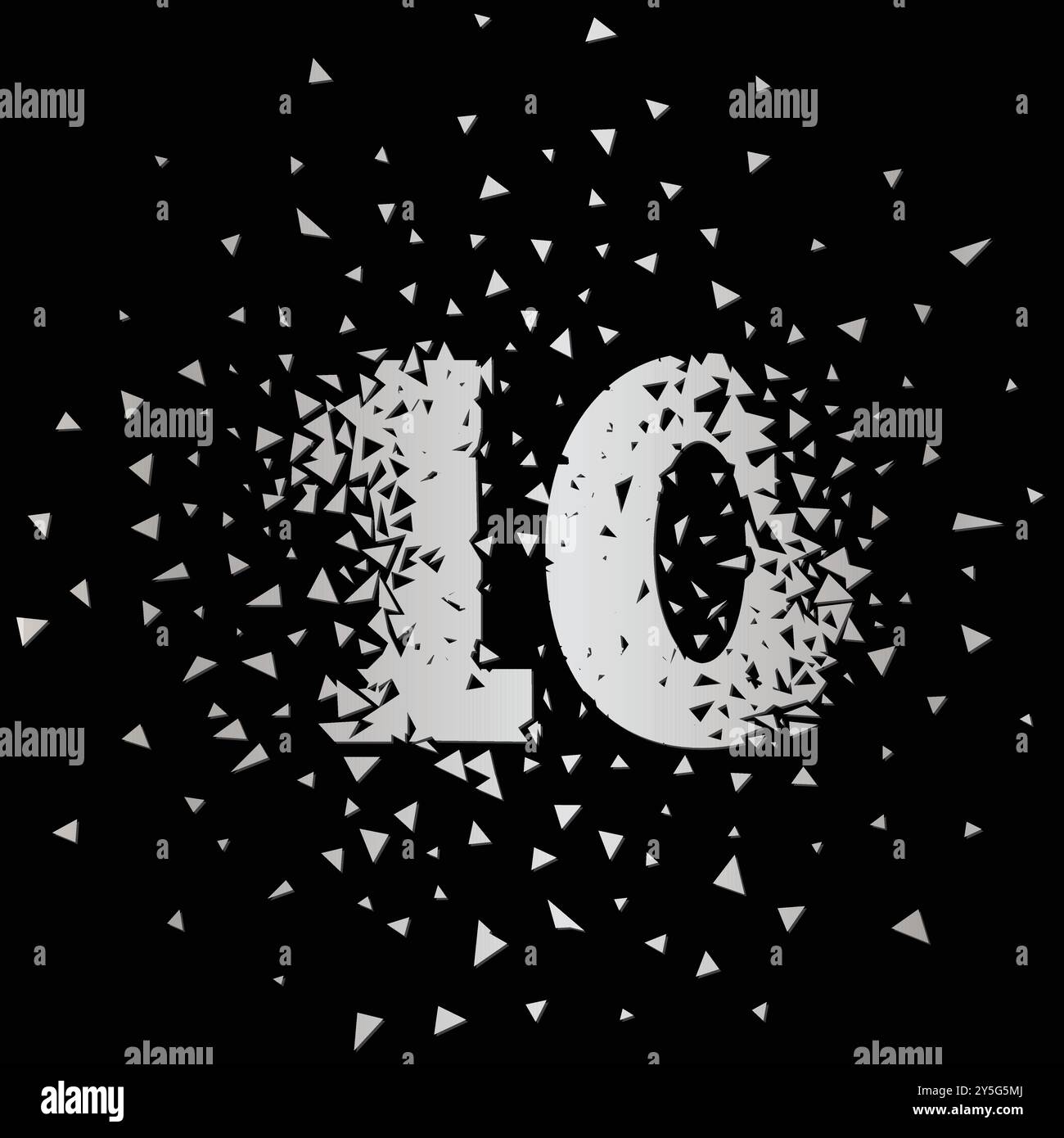 Broken numbers 10. Explosion effects. Vector and illustration Stock ...
