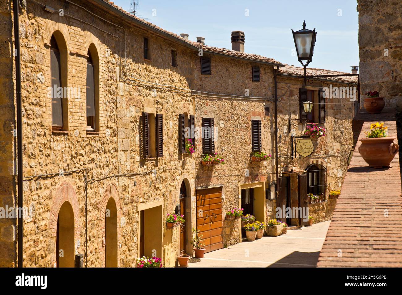 Mensano, medieval village Siena province, Touscany Italy Stock Photo ...