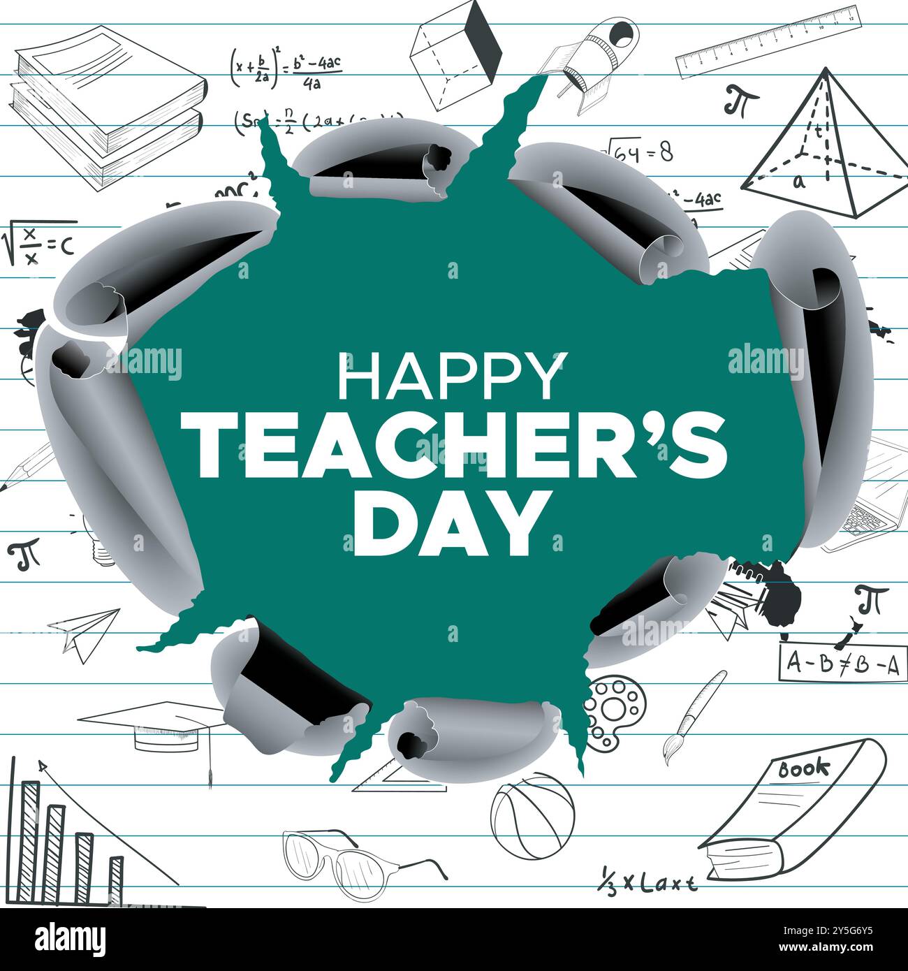 happy Teachers day, Teacher day greeting card, Social media template ...