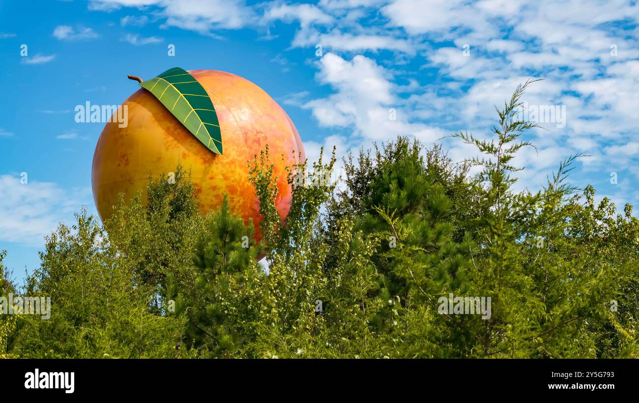 Gafney, Sc, USA. 5th Sep, 2024. The Peachoid, a 135-foot water tower in ...