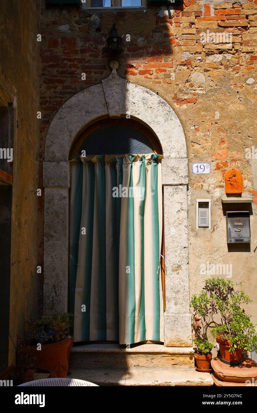 The characteristic medieval village of Montisi overlooks the ...