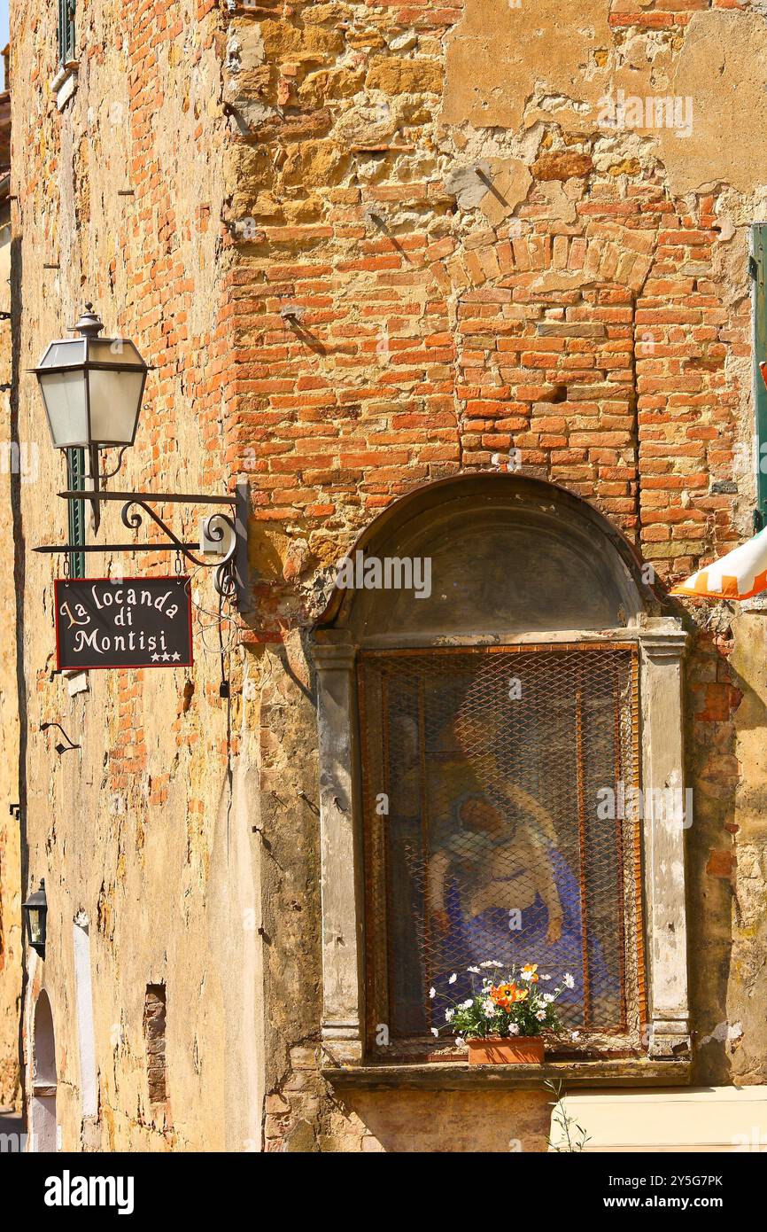 The characteristic medieval village of Montisi overlooks the ...