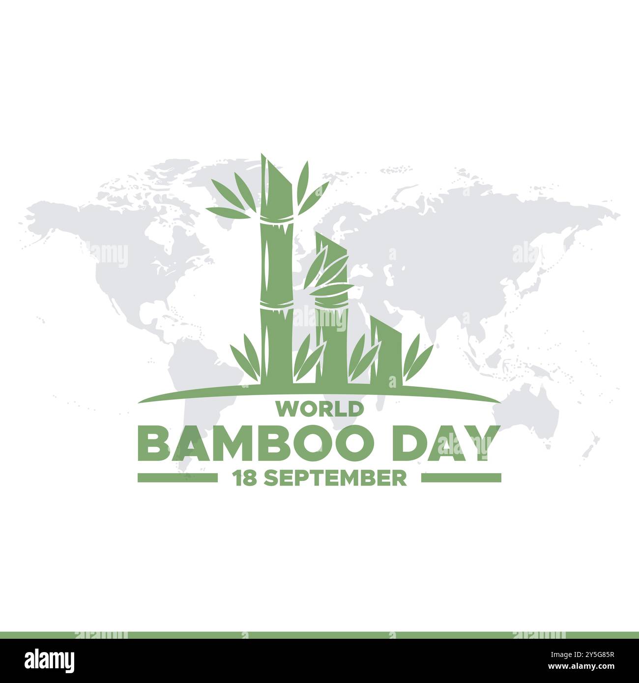 World Bamboo Day, 18 September, bamboo day stock illustration, vector ...