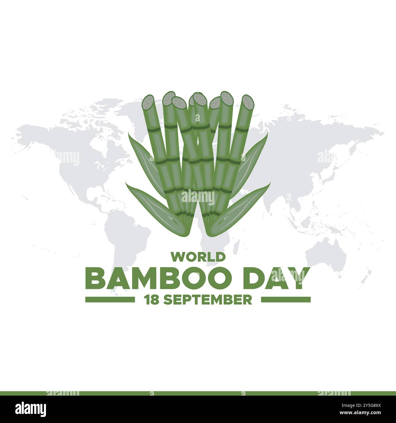 World Bamboo Day, 18 September, bamboo day stock illustration, vector ...