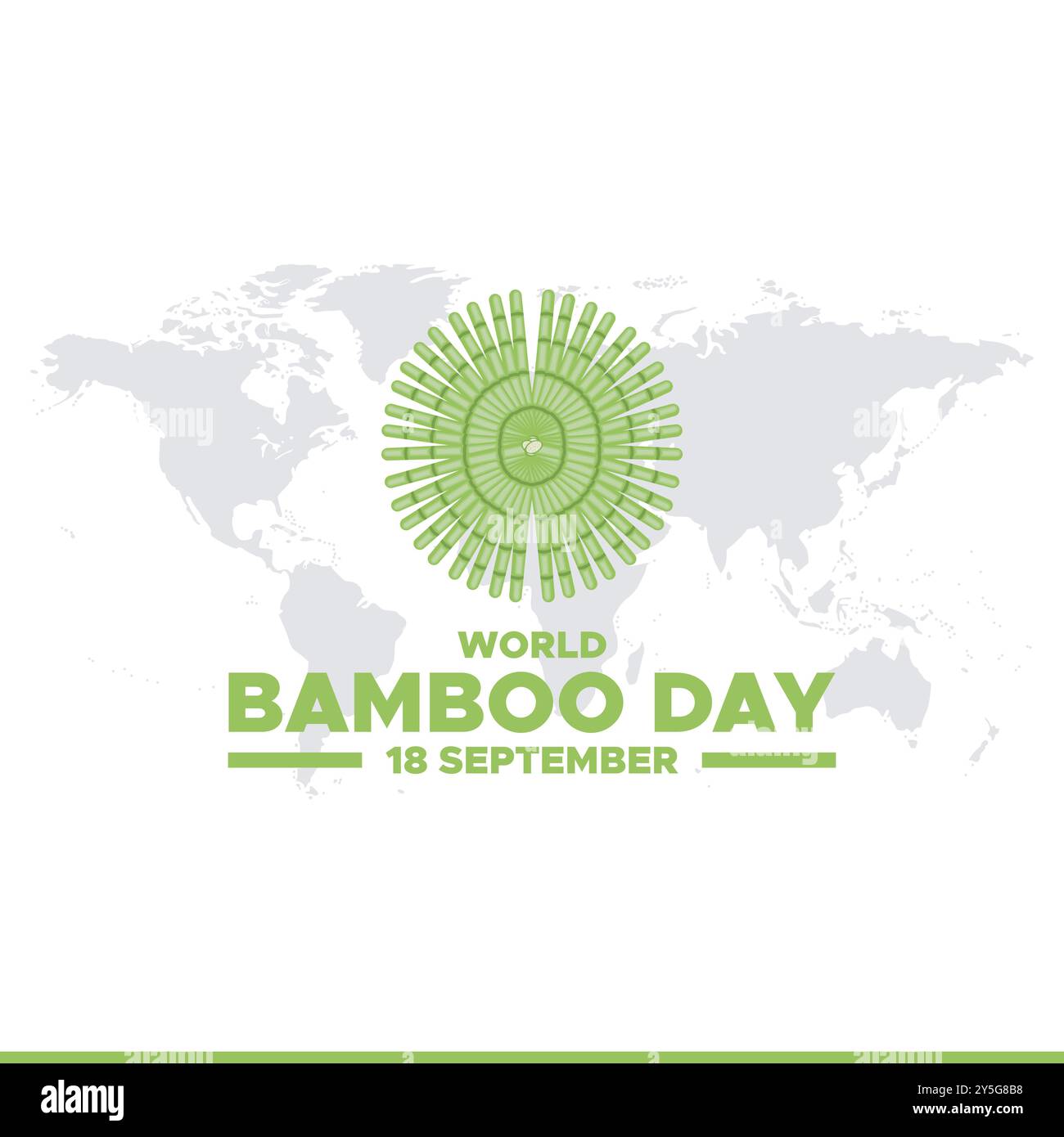 World Bamboo Day, 18 September, bamboo day stock illustration, vector ...