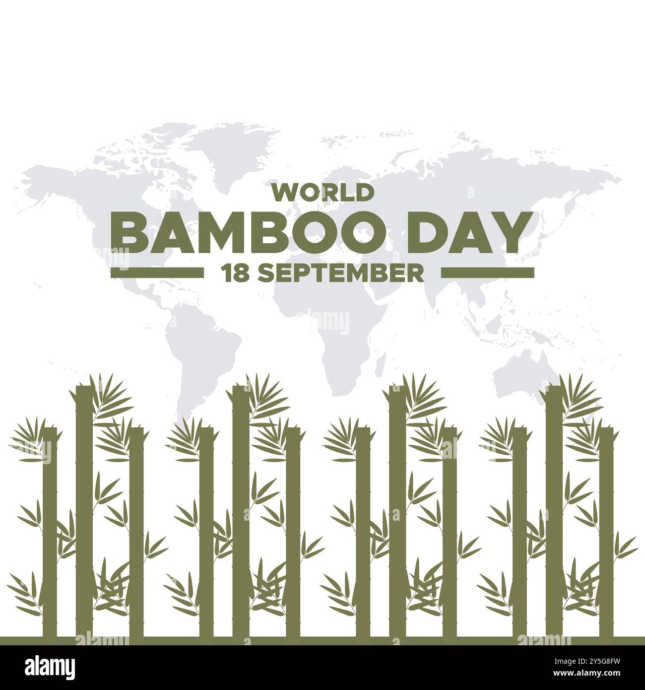 World Bamboo Day, 18 September, bamboo day stock illustration, vector ...