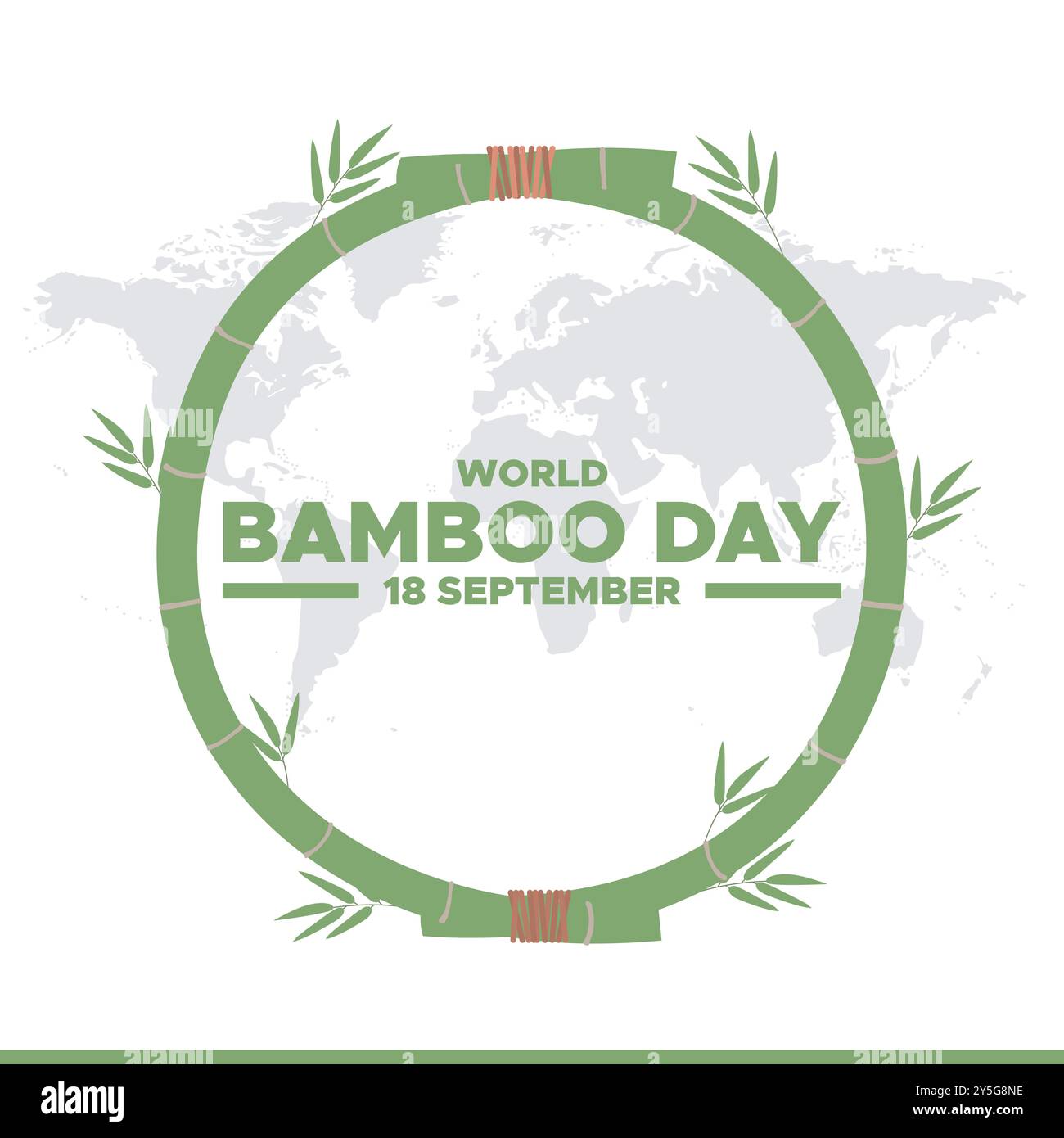 World Bamboo Day, 18 September, bamboo day stock illustration, vector ...