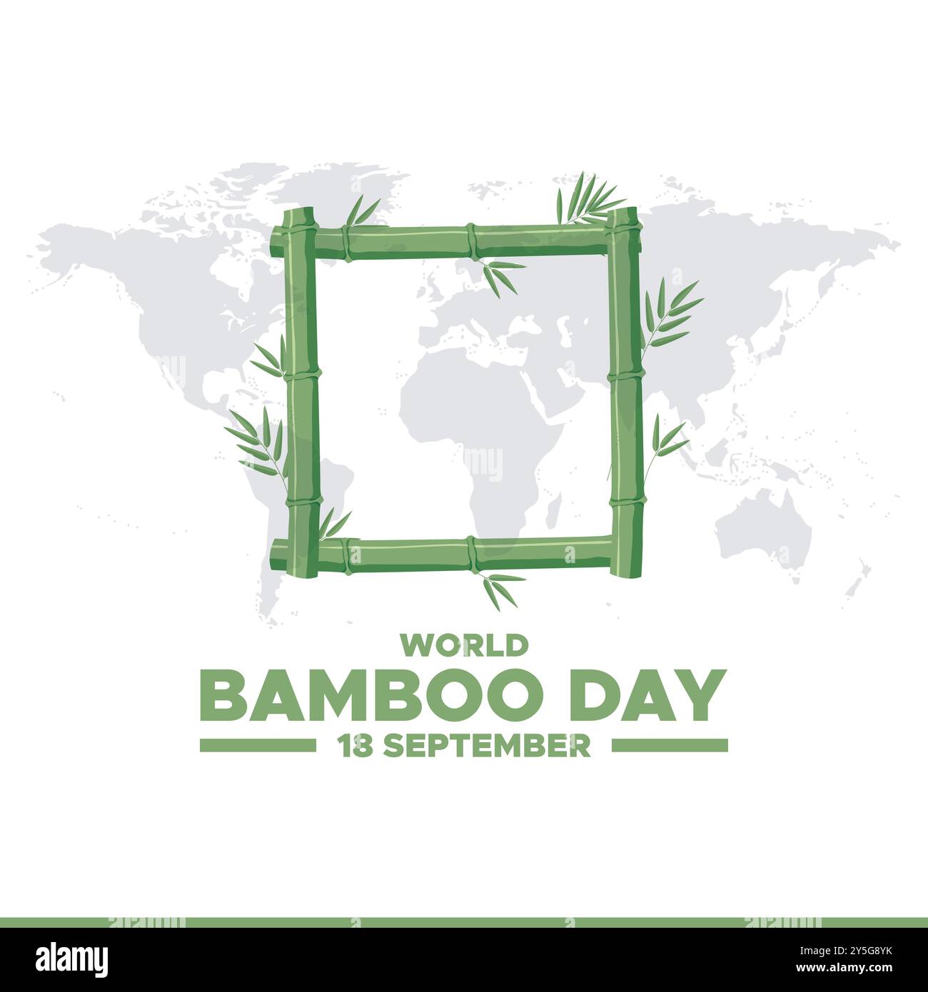World Bamboo Day, 18 September, bamboo day stock illustration, vector ...