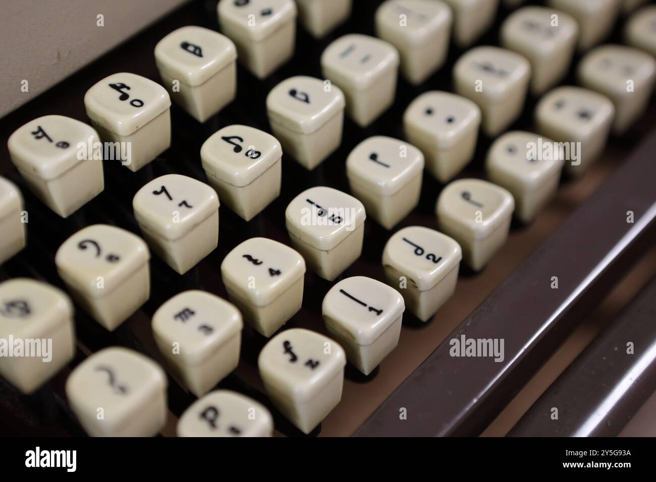 Musical notation on typewriter traditional manual typewriter typing ...