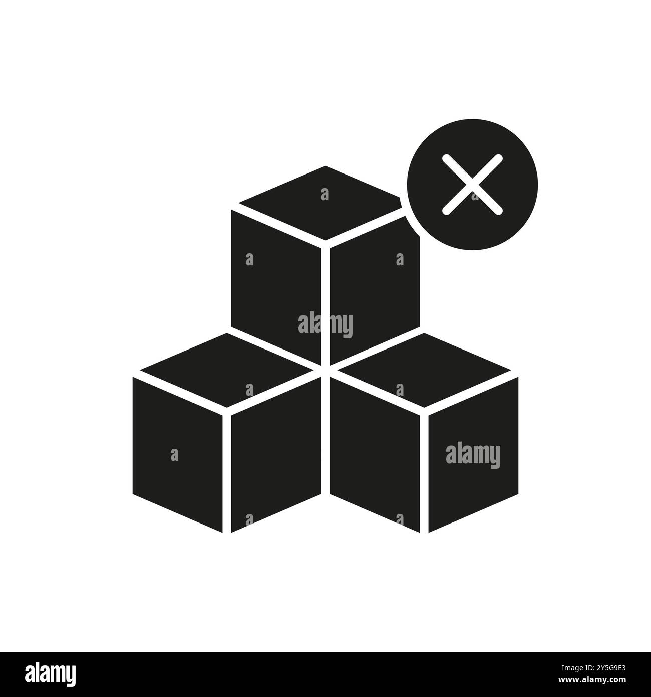 Health Consciousness and Avoiding Sugary Foods. No Sugar Silhouette ...