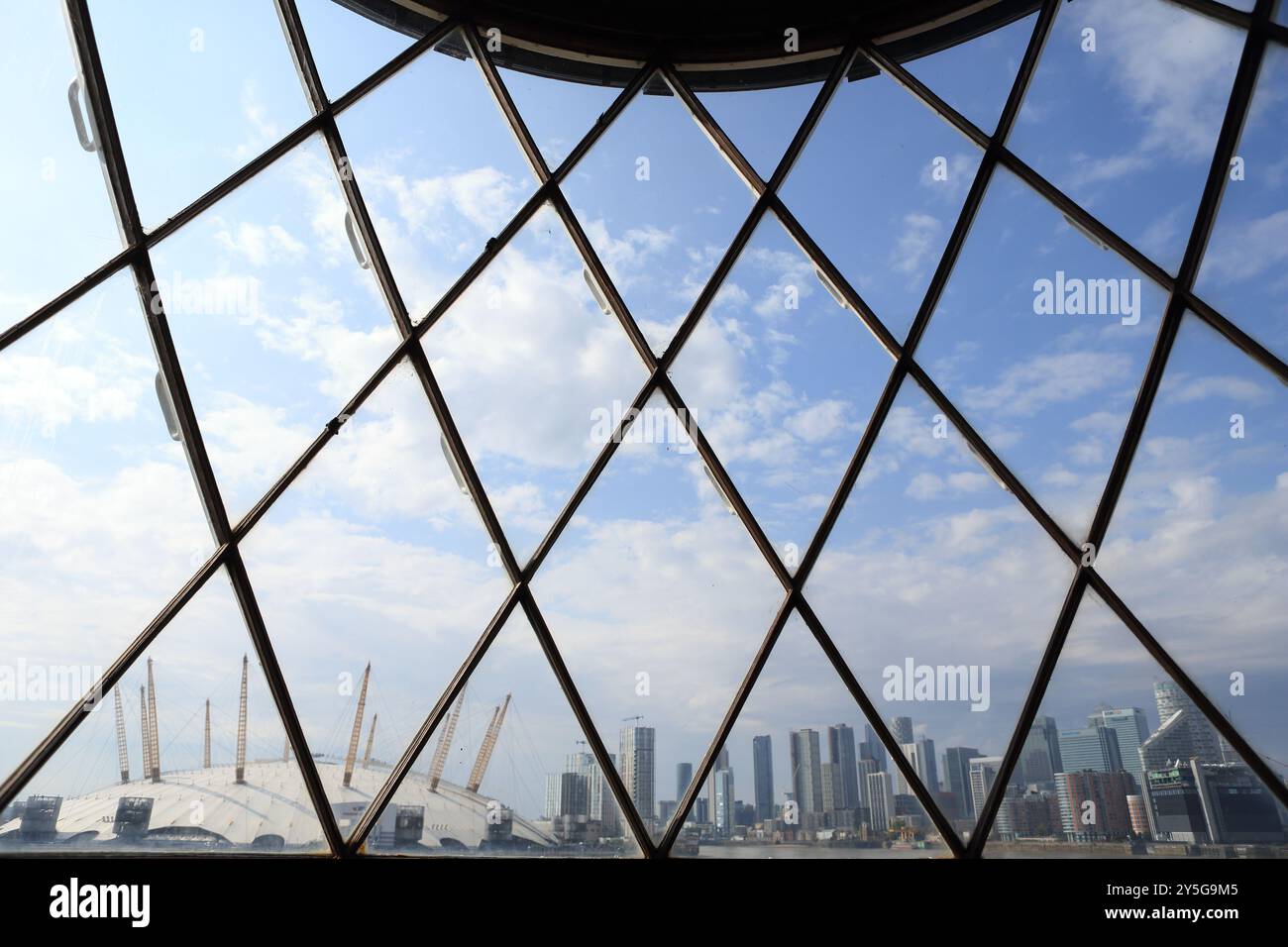 Trinity Buoy Lighthouse view from lighthouse through glazing to North ...