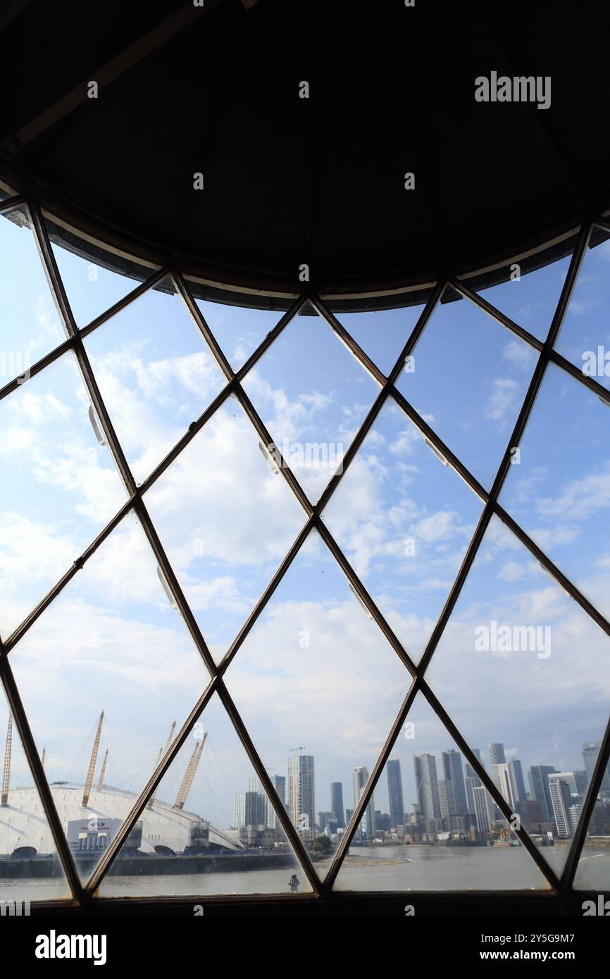 Trinity Buoy Lighthouse view from lighthouse through glazing to North ...