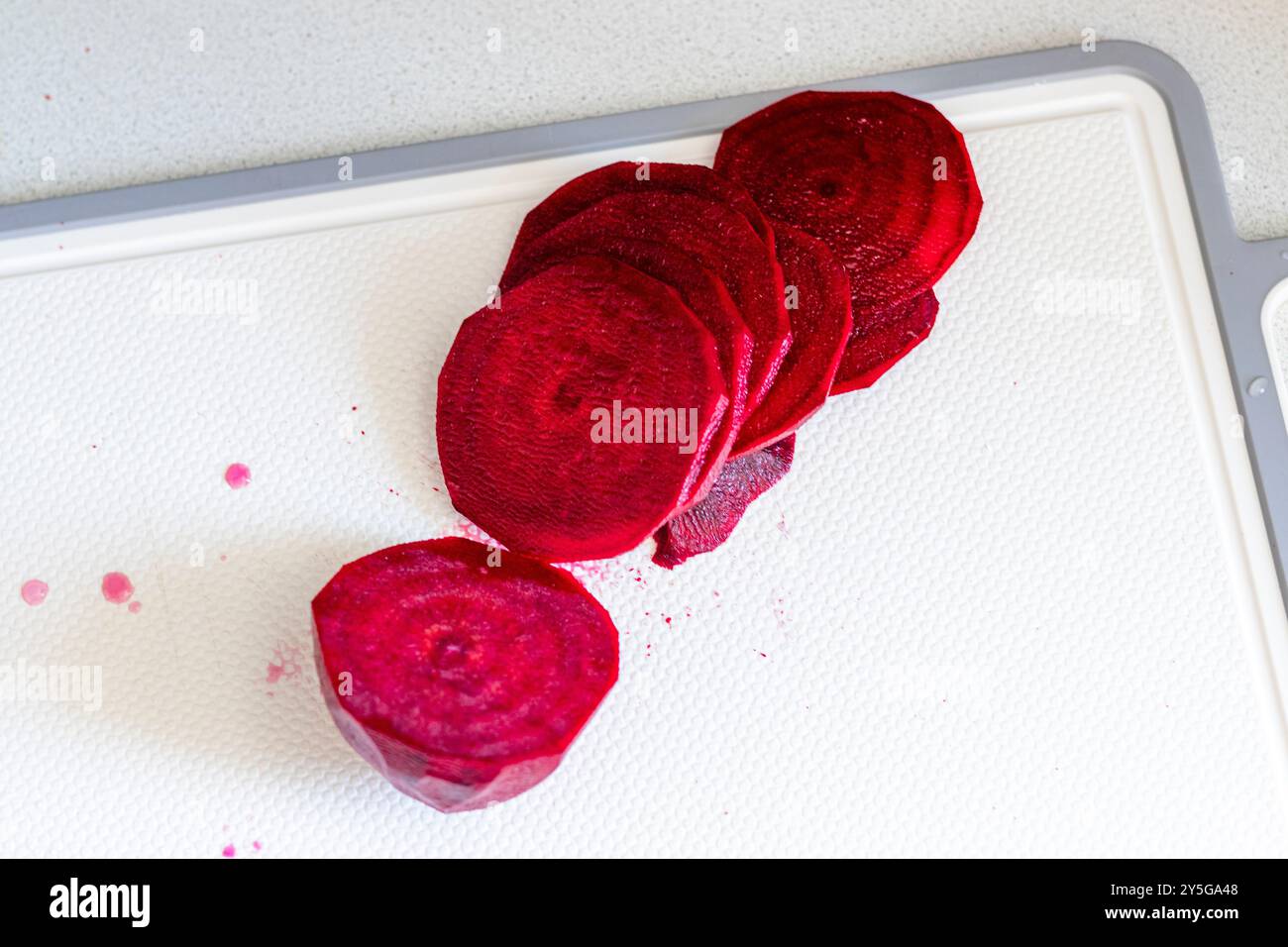 Shot of a freshly peeled and cut beetroot Stock Photo - Alamy