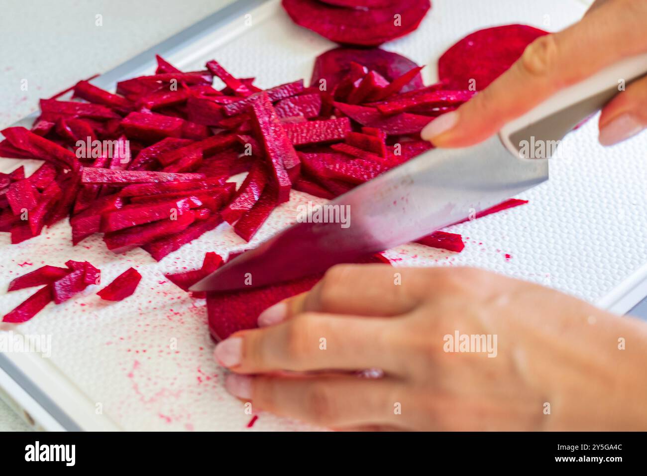 Shot of a freshly peeled and cut beetroot Stock Photo - Alamy