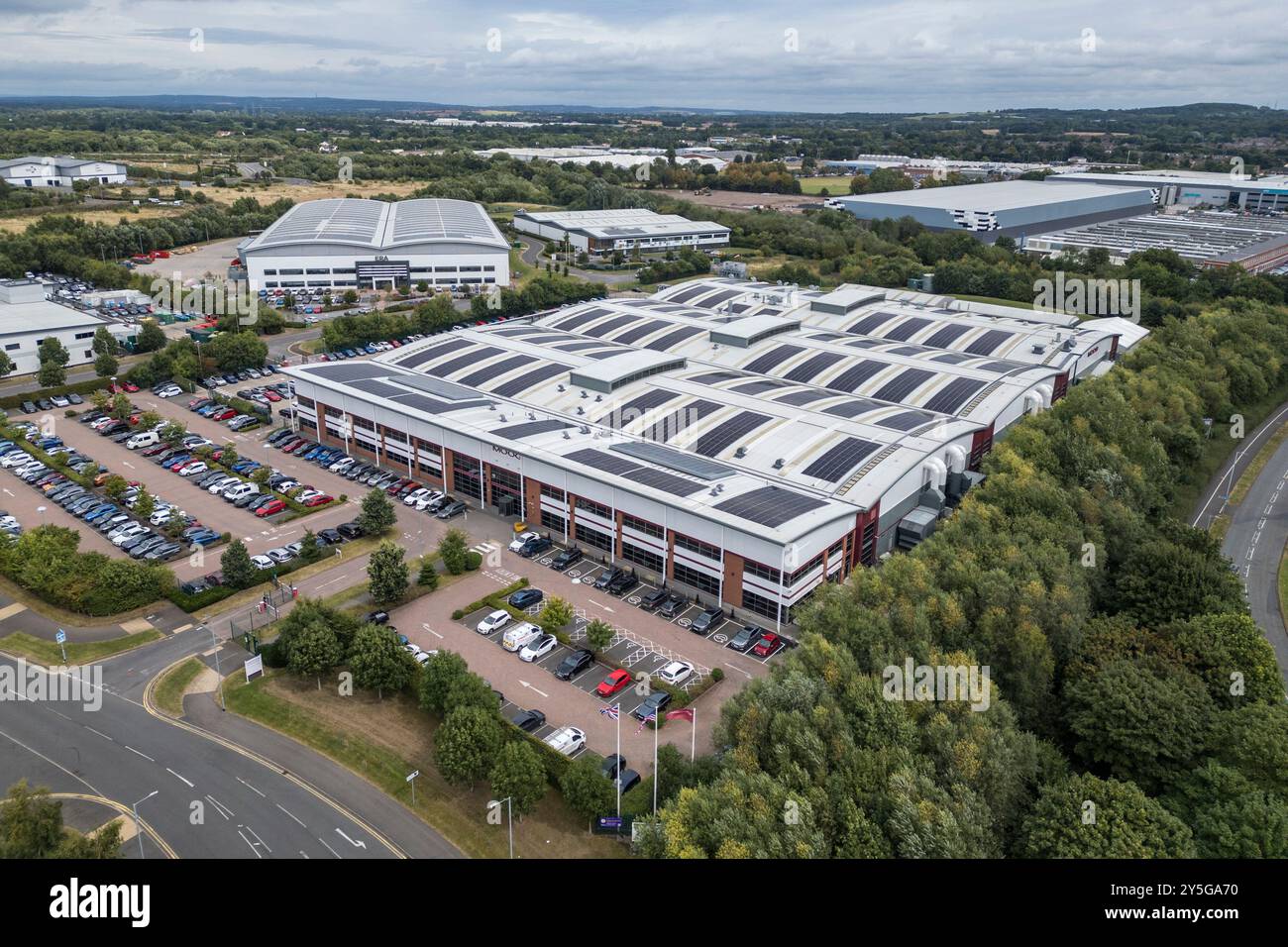 Aerial view of Moog Aircraft Group, Wolverhampton, UK Stock Photo - Alamy