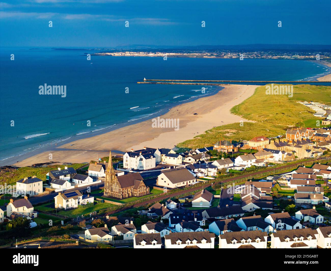 Aerial view of Castlerock in Northern Ireland Stock Photo - Alamy