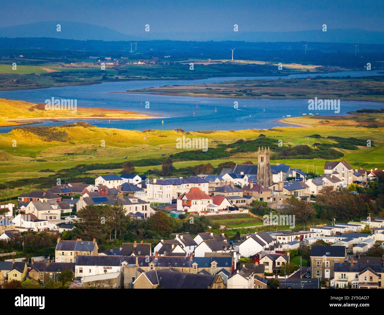 Aerial view of Castlerock and the River Bann Stock Photo - Alamy