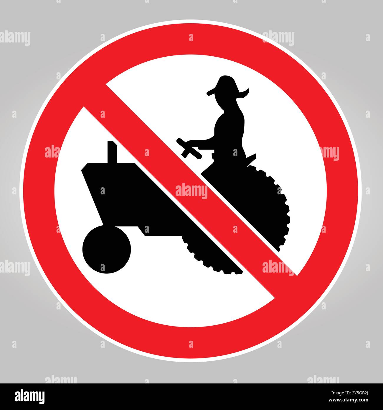 This image features a warning sign indicating prohibition against ...