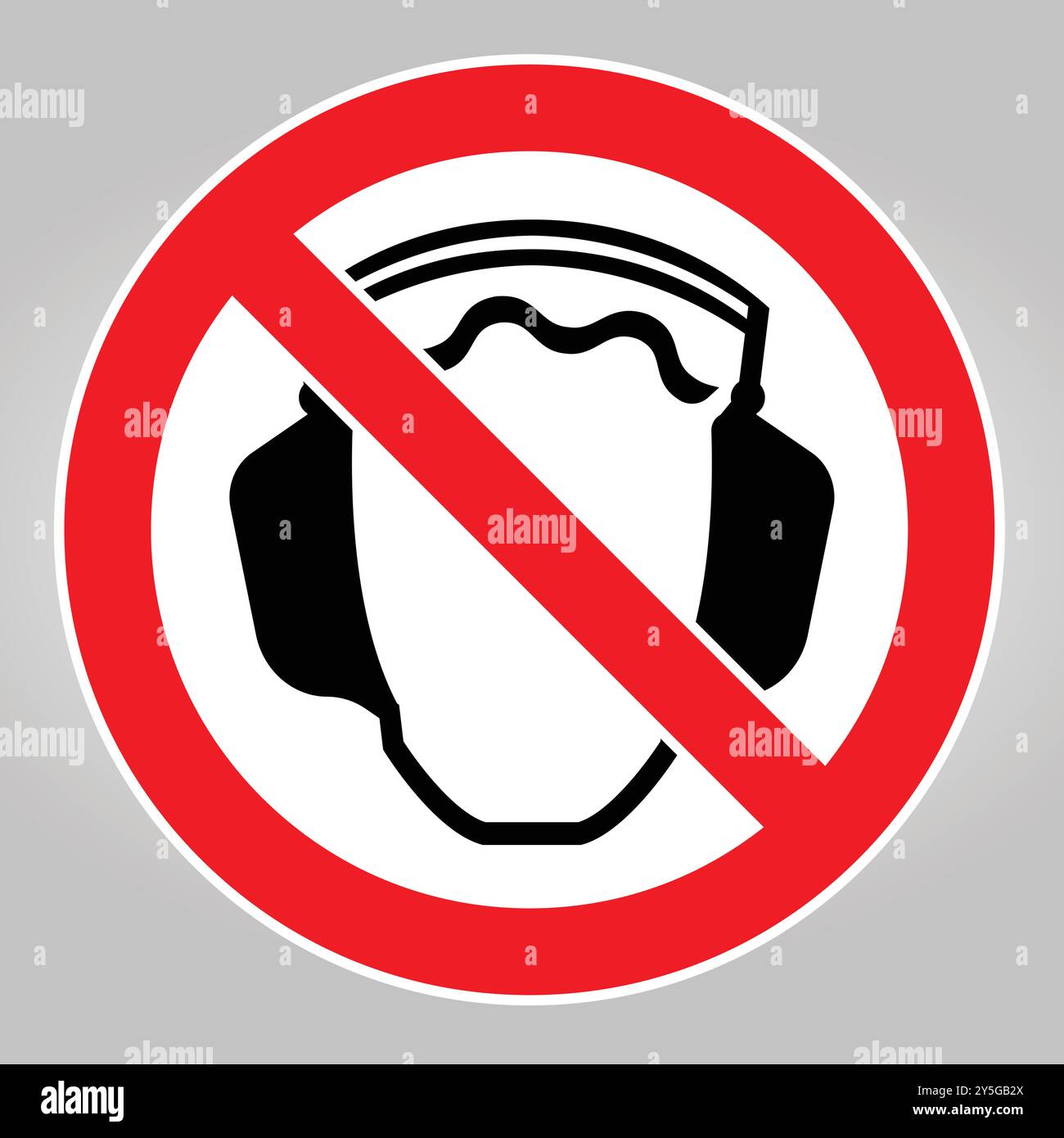 This graphic features a no hearing protection required sign ...