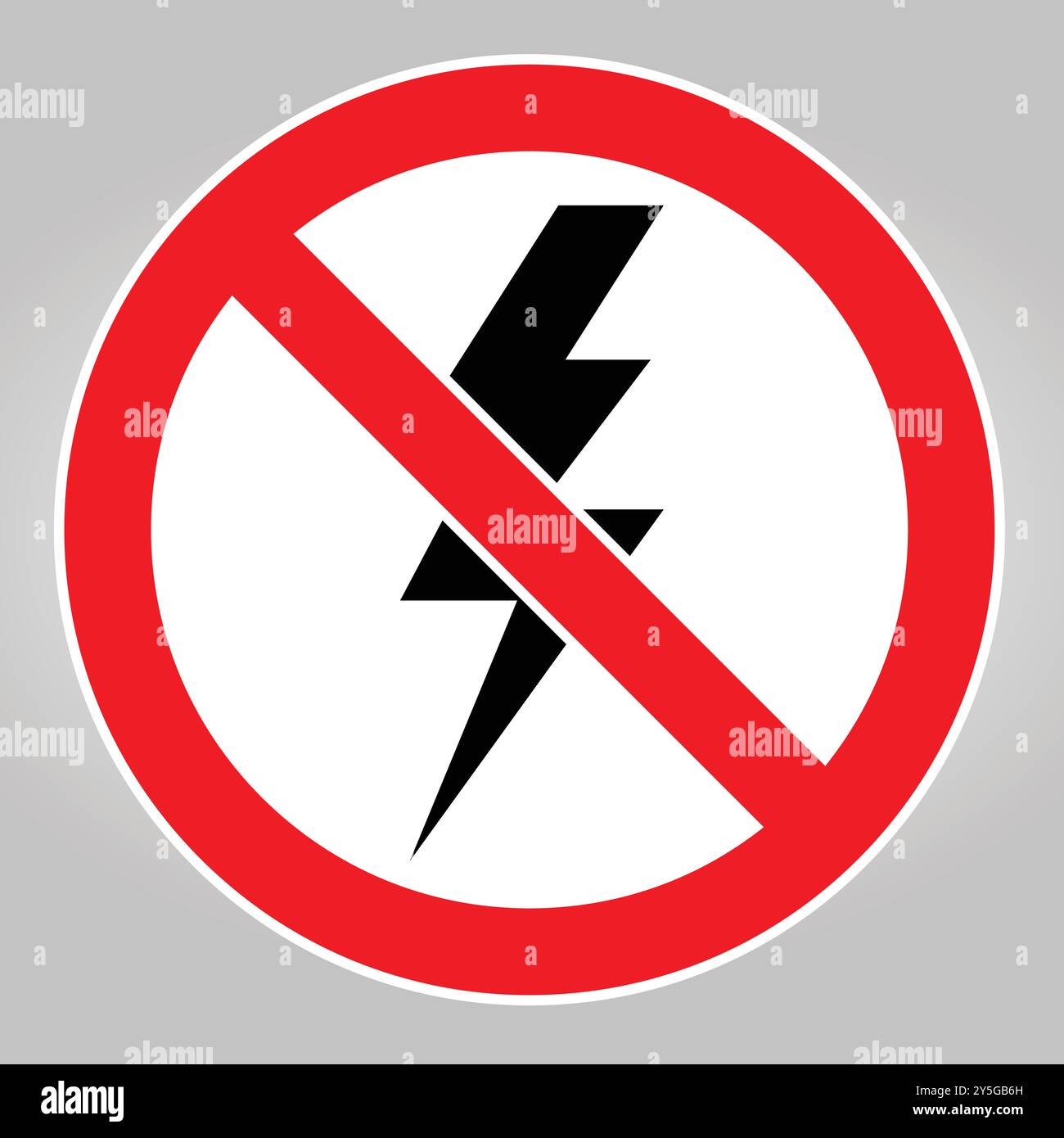 This image features a no electric shock warning symbol hi-res stock photography and images - Alamy