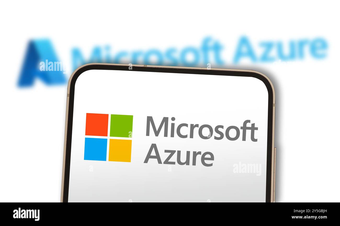 Microsoft Azure cloud computing technology Stock Photo - Alamy