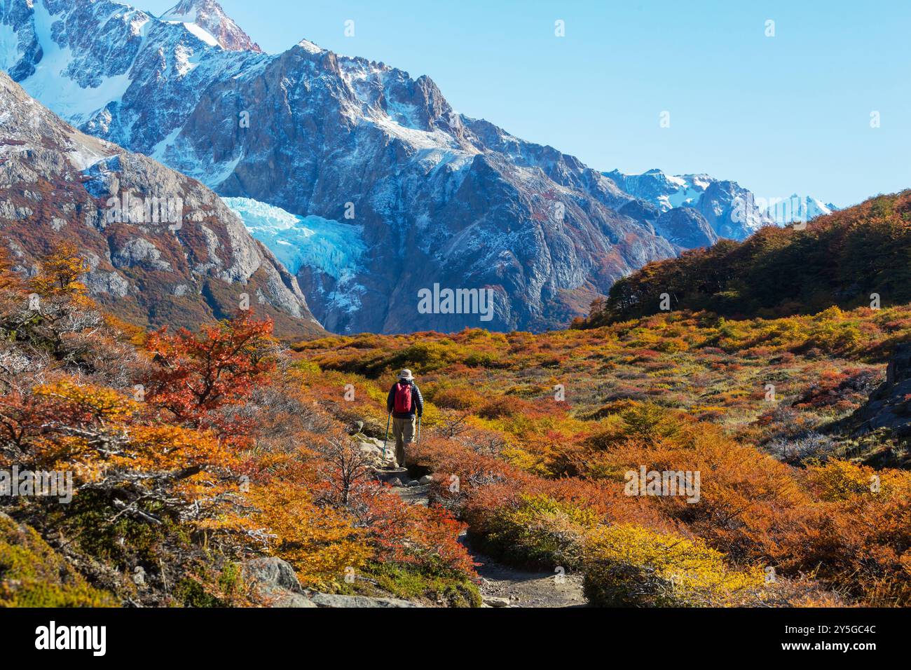 Hike in the autumn mountains. Fall season theme Stock Photo - Alamy