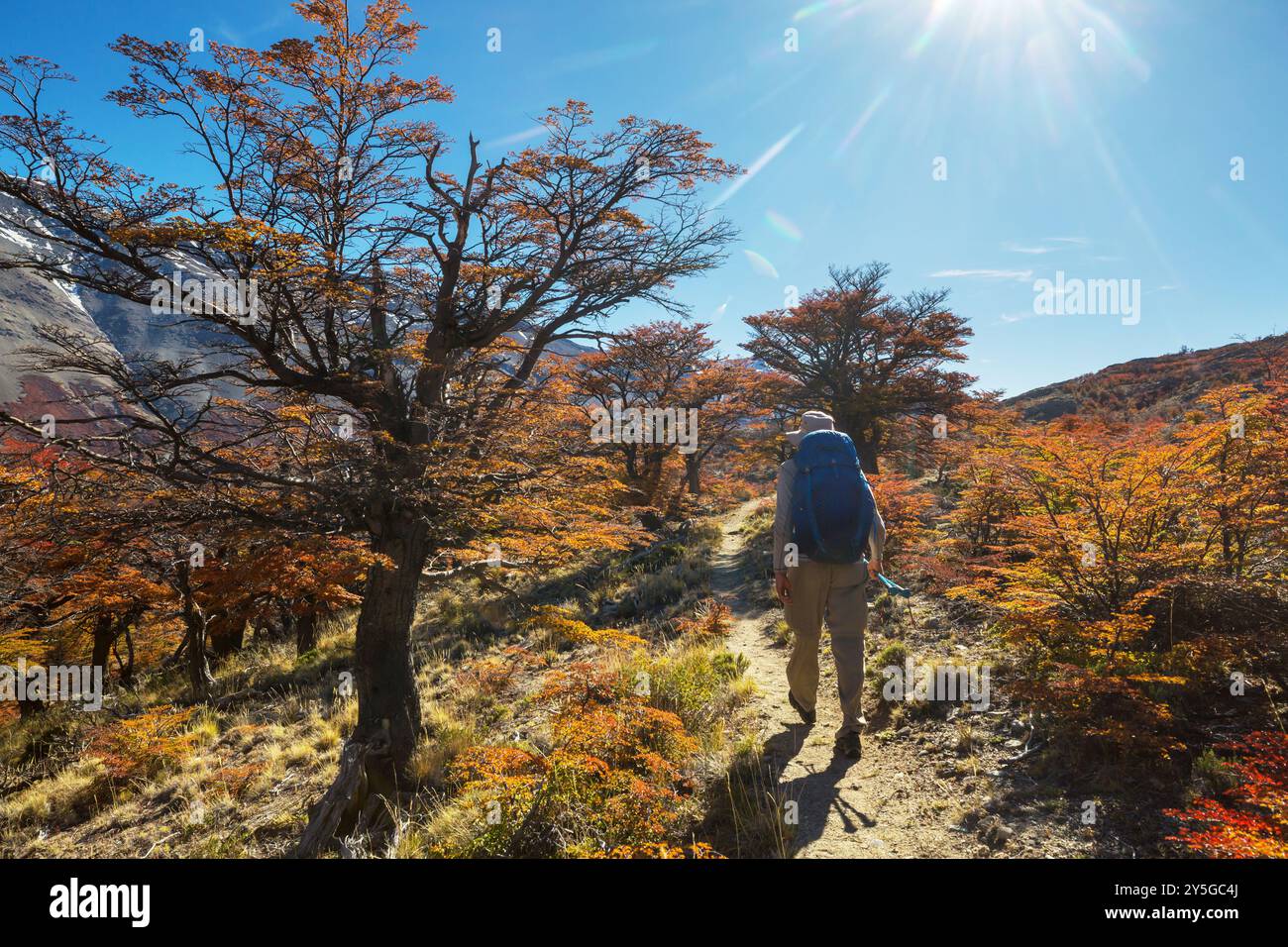 Hike in the autumn mountains. Fall season theme Stock Photo - Alamy