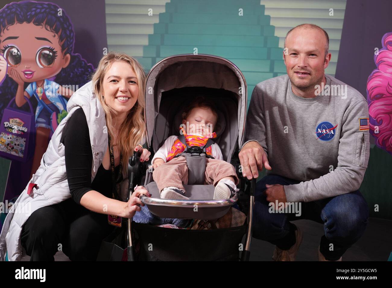 EDITORIAL USE ONLY Maddy Smedley, her daughter Shelby Rae, and partner ...