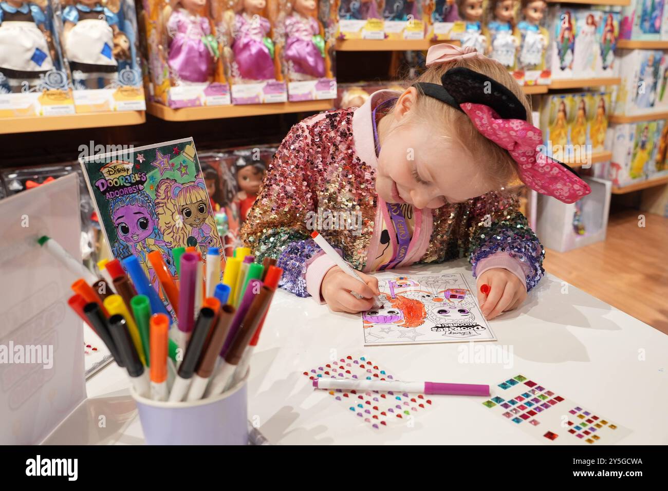 EDITORIAL USE ONLY Meredith, age 7, attends a launch event for the ...