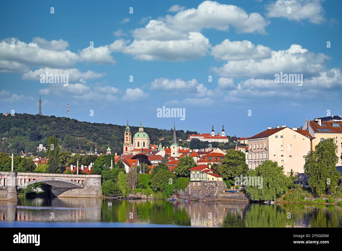 Vltava river in Prague riverside,Czech republic Stock Photo - Alamy