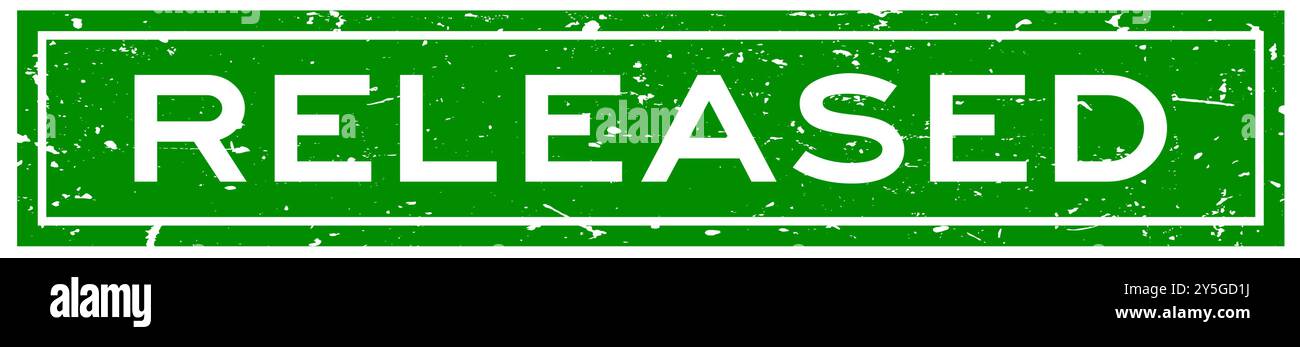Grunge green released word square rubber seal stamp on white background Stock Vector Image & Art ...