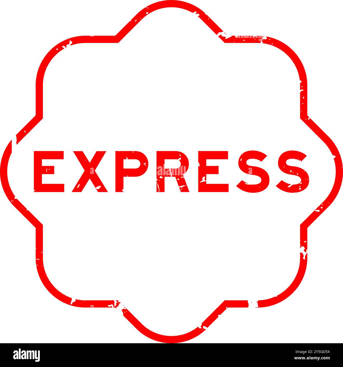 Grunge red express word rubber seal stamp on white background Stock ...