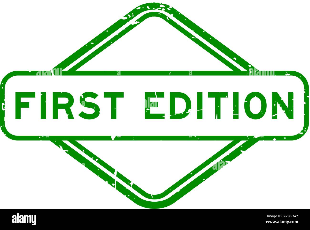 Grunge green first edition word rubber seal stamp on white background Stock Vector Image & Art ...