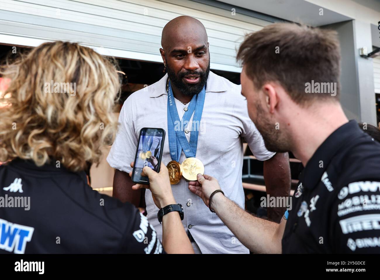 Teddy Riner (FRA) Judo Olympic Champion - Alpine F1 Team guest. 22.09. ...