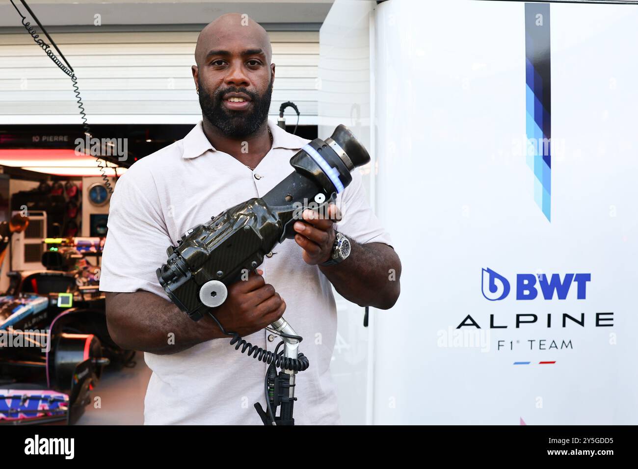 Teddy Riner (FRA) Judo Olympic Champion - Alpine F1 Team guest. 22.09. ...