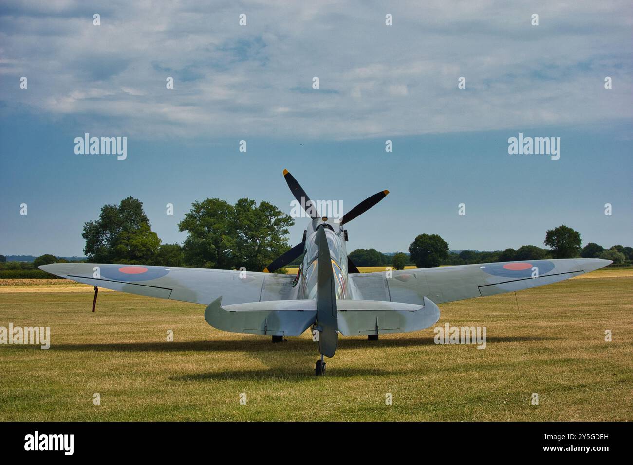 Supermarine Spitfire TD314 MK IX, Headcorn airfield, Kent Stock Photo ...