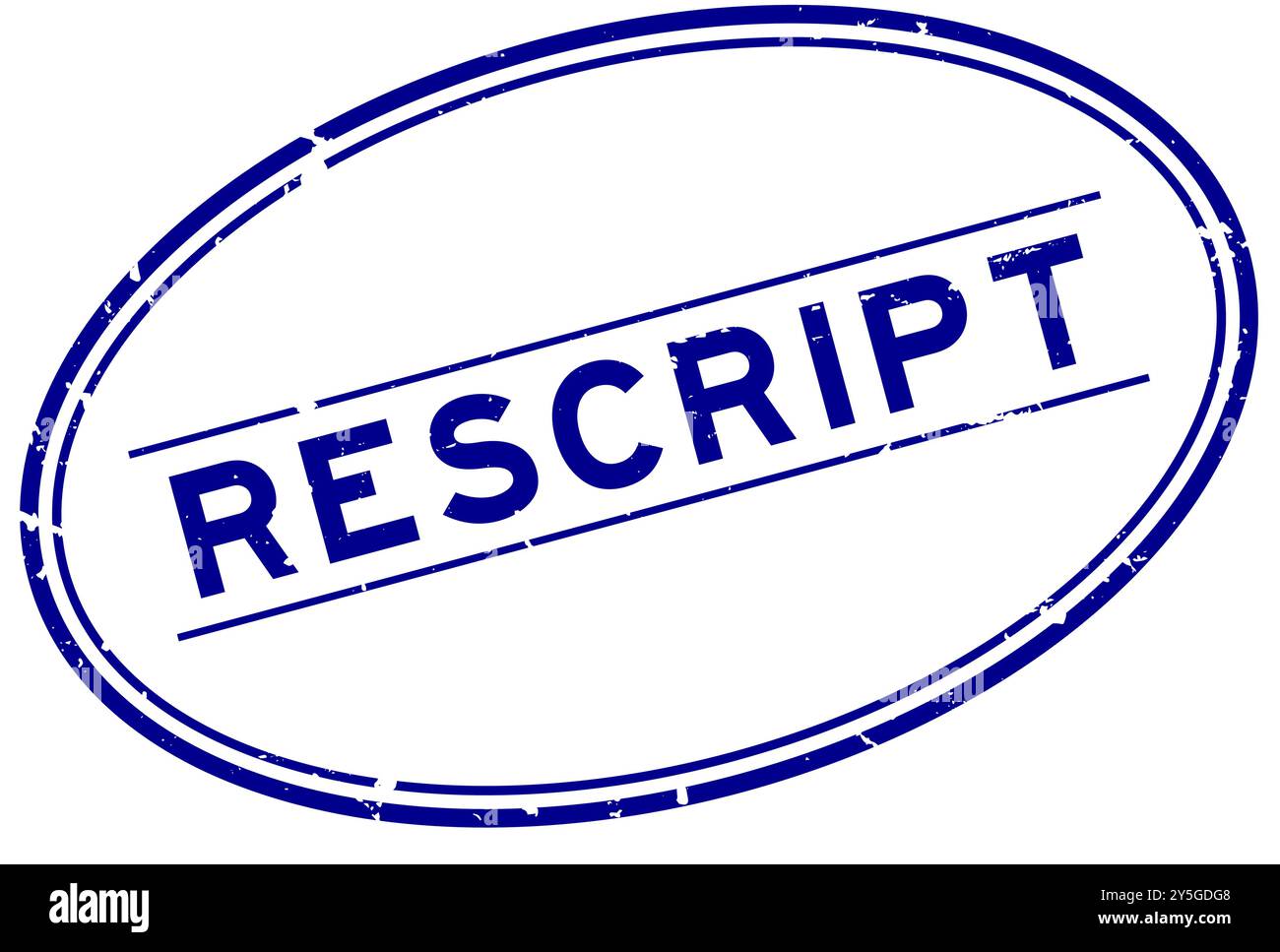 Grunge blue rescript word oval rubber seal stamp on white background Stock Vector Image & Art ...