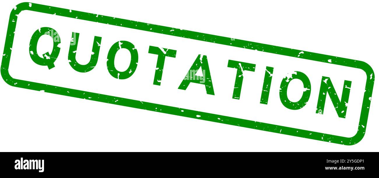 Grunge green quotation word square rubber seal stamp on white background Stock Vector Image ...