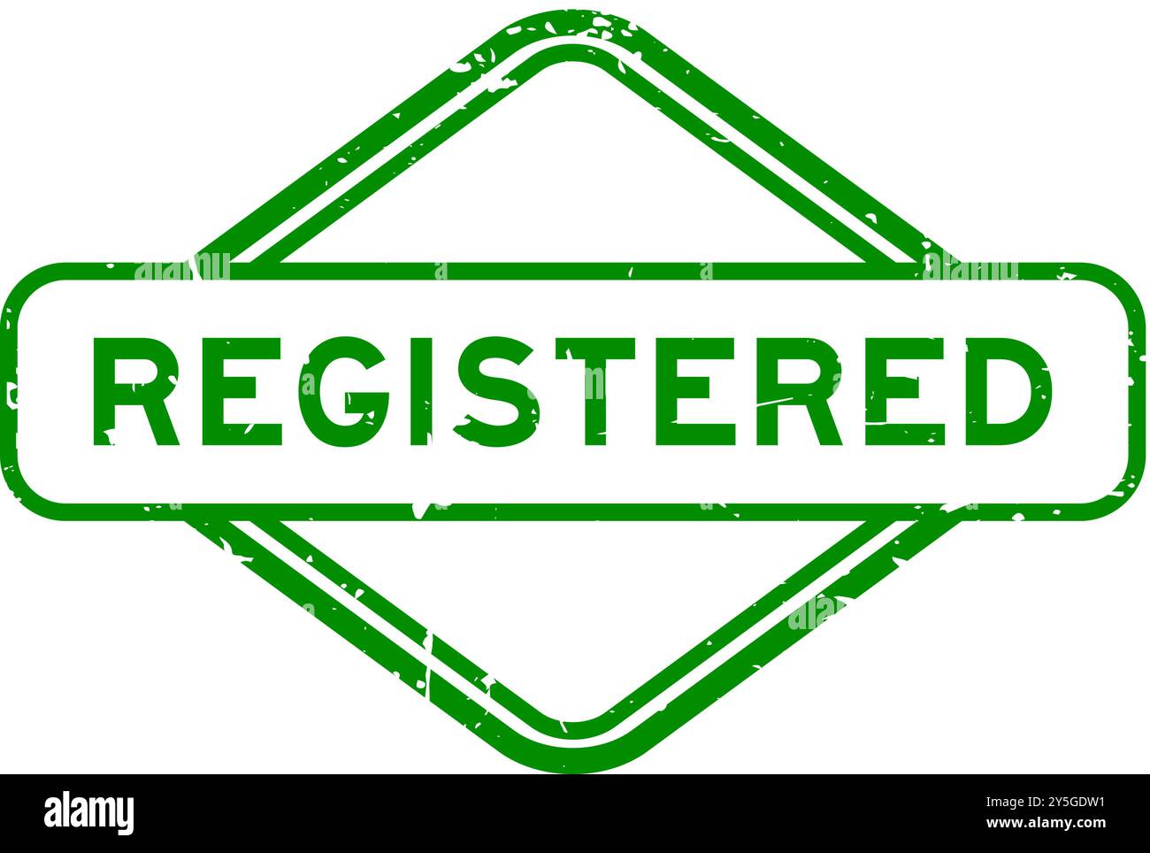 Grunge green registered word Stock Vector Images - Alamy