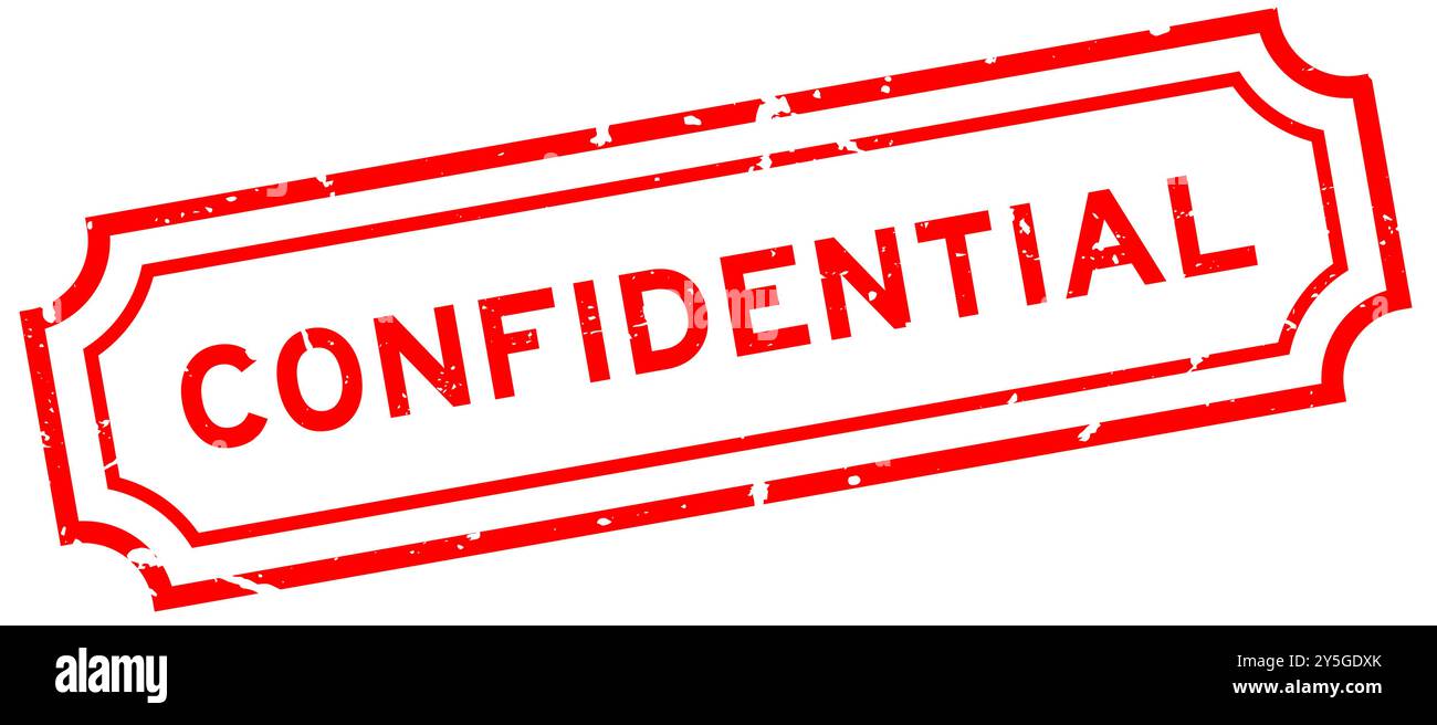 Grunge red confidential word rubber seal stamp on white background Stock Vector Image & Art - Alamy