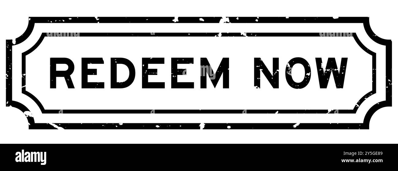 Grunge black redeem now word square rubber stamp on white background Stock Vector Image & Art ...