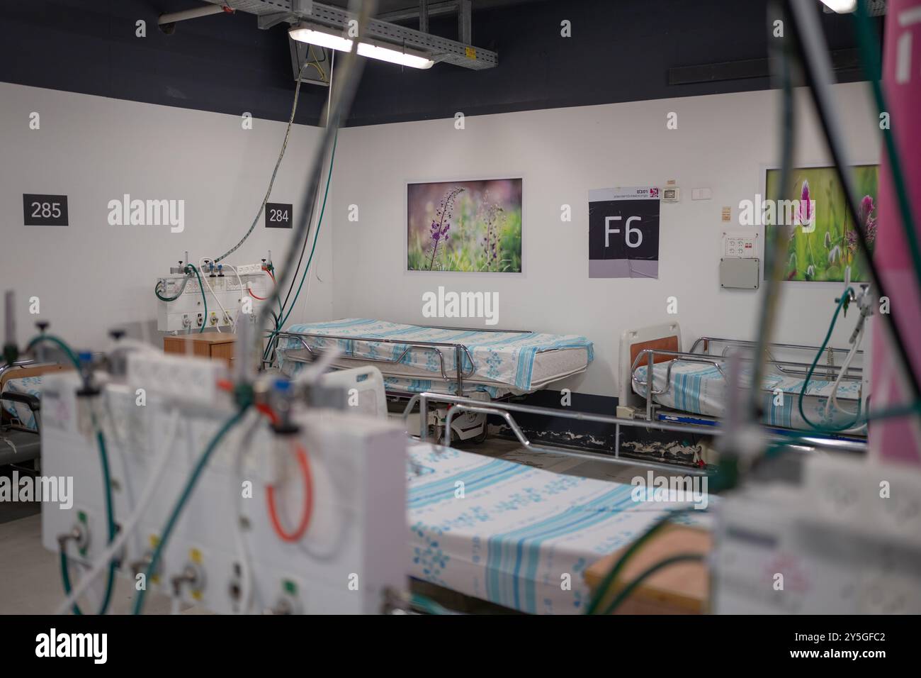22 September 2024, Israel, Haifa: A view of Rambam Hospital's parking ...